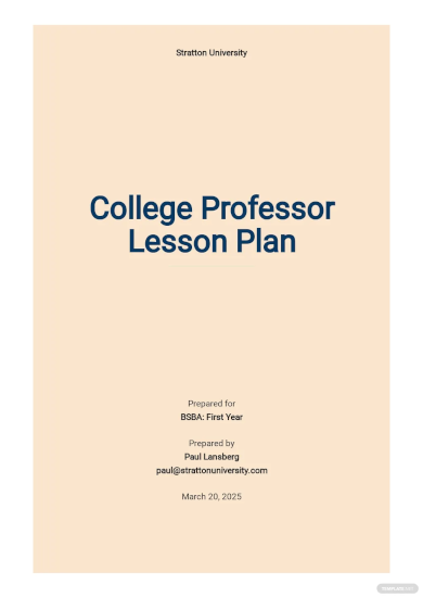 College Lesson Plan - 21+ Examples, Format, Pdf | Examples