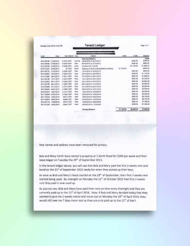 Rental Ledger 5 Examples Format Pdf Examples