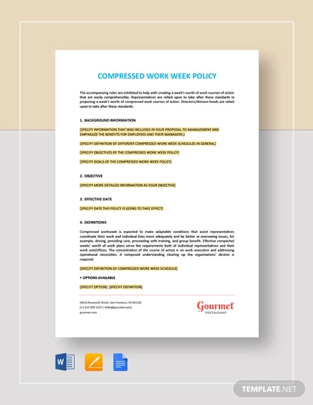 How to Write a Work Week Policy?