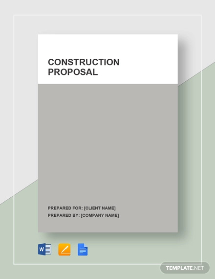 Construction Proposal Examples - 32+ in PDF | MS Word | PSD | AI | Examples
