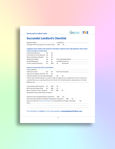 Tenant Screening Checklist - 10+ Examples, Format, Pdf | Examples