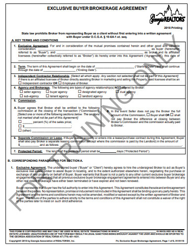 Real Estate Brokerage Agreement - 13+ Examples, Format, Pdf | Examples