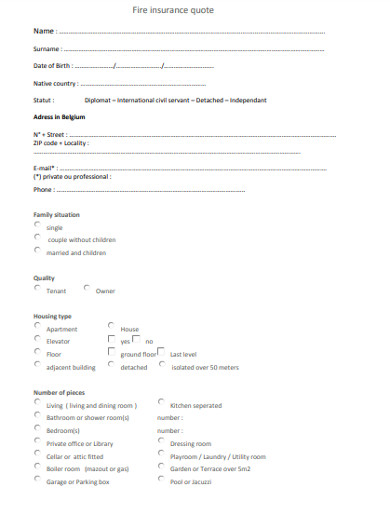 Insurance Quote - 10+ Examples, Format, Pdf | Examples