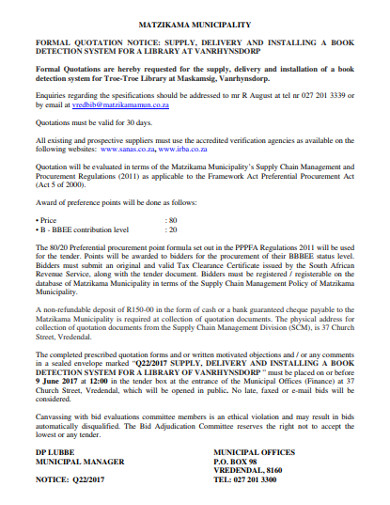 Formal Quotation - 11+ Examples, Format, Pdf | Examples