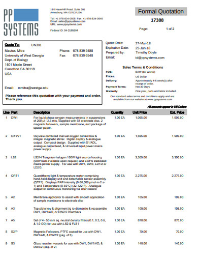 Formal Quotation - 11+ Examples, Format, Pdf | Examples