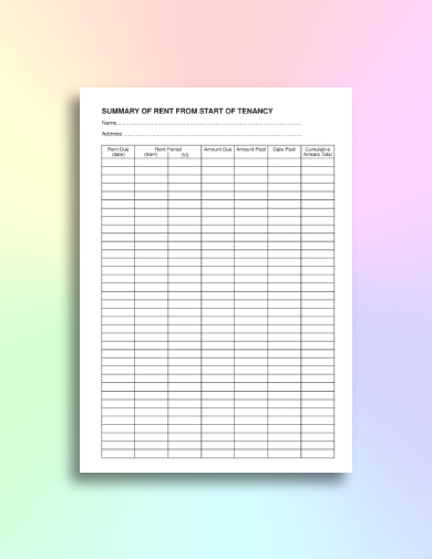 Rental Ledger - 5+ Examples, Format, Pdf | Examples