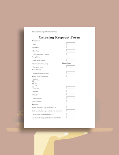 Catering Request Form - 10+ Examples, Format, Pdf | Examples