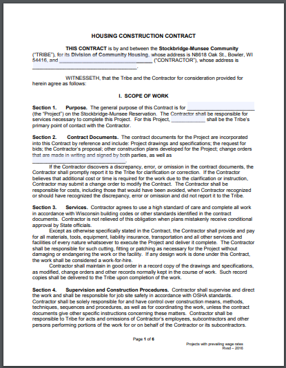 Residential Construction Contract - 10+ Examples, Format, Pdf | Examples