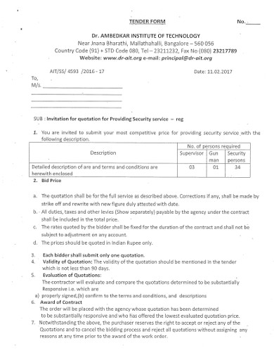 Security Services Quotation - 7+ Examples, Format, Pdf | Examples