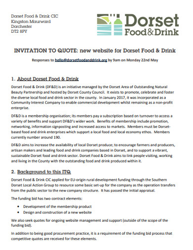 Website Quote - 10+ Examples, Format, Pdf | Examples