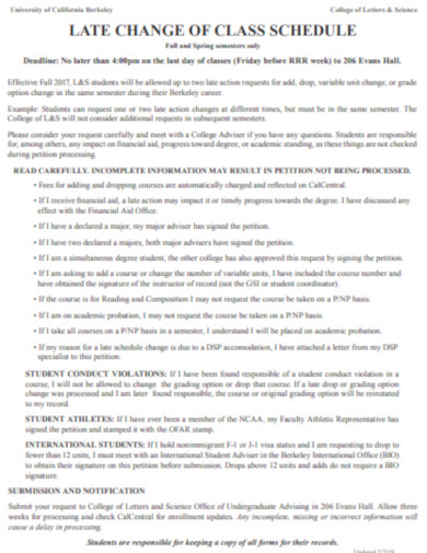 Class Schedule - 15+ Examples, Format, Pdf | Examples