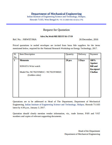 Engineering Quotation - 9+ Examples, Format, Pdf | Examples