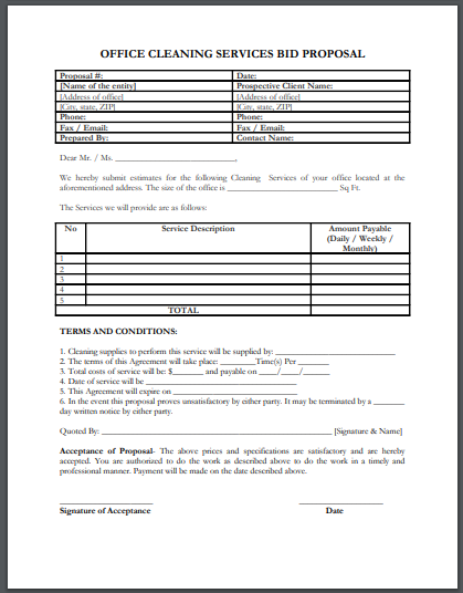 How To Write A Cleaning Service Proposal? | Examples