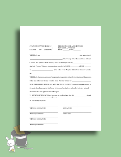 Power of Attorney Resignation Letter - 5+ Examples, Format, Sample ...