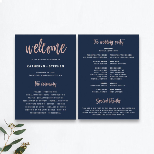 Church Wedding Program 10 Examples Format Pdf Examples