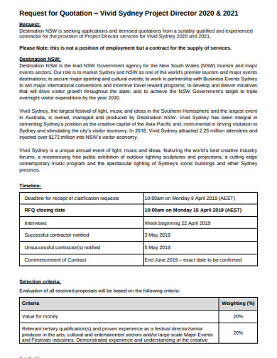 Project Quotation - 16+ Examples, Format, Pdf | Examples