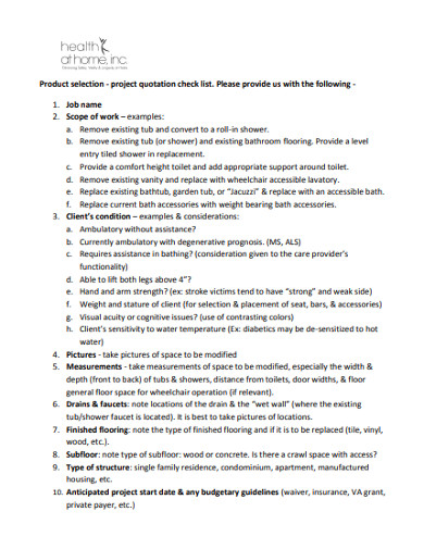 Project Quotation - 16+ Examples, Format, Pdf | Examples