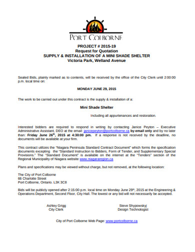 Project Quotation - 16+ Examples, Format, Pdf | Examples