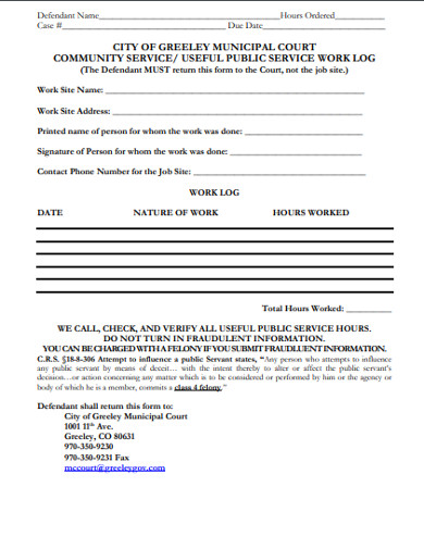 Work Log - 16+ Examples, Format, Pdf | Examples