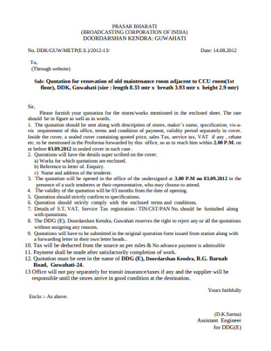 Renovation Quotation - 10+ Examples, Format, Pdf | Examples