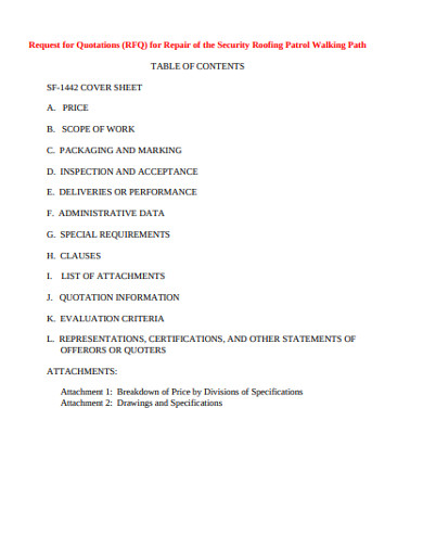 Roofing Quotation - 8+ Examples, Format, Pdf | Examples