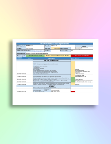 Tenant Screening Checklist - 10+ Examples, Format, Pdf | Examples