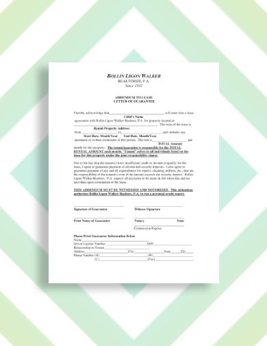 Rental Guarantor Letter 5 Examples Format Sample Examples