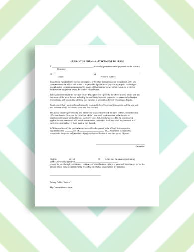 Rental Guarantor Letter 5 Examples Format Sample Examples