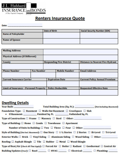 Insurance Quote - 10+ Examples, Format, Pdf | Examples