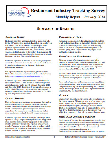 Restaurant Survey - 11+ Examples, Format, Pdf | Examples