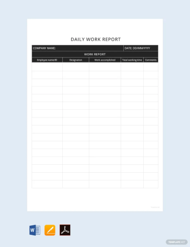 Work Report - 29+ Examples, Format, Pdf | Examples