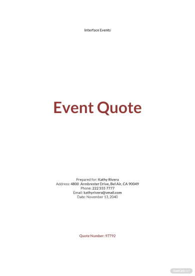 Event Quotation - 18+ Examples, Format, Pdf | Examples