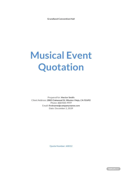 Event Quotation - 18+ Examples, Format, Pdf | Examples