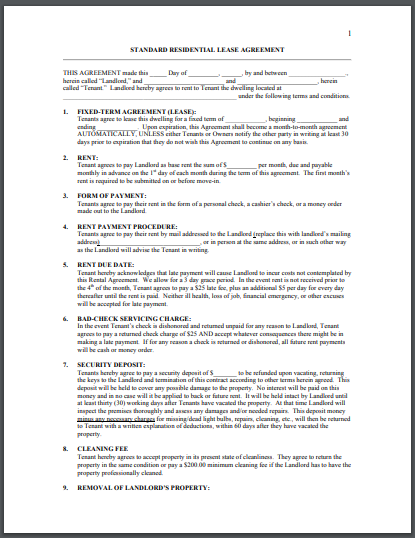 Residential Agreement - 10+ Examples, Format, Pdf | Examples