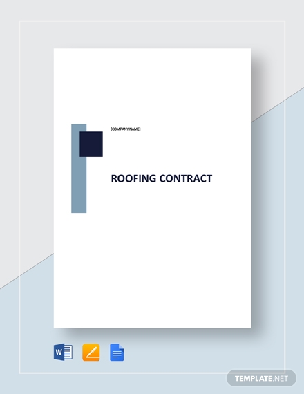 Residential Roofing Contract - 10+ Examples, Format, Pdf | Examples
