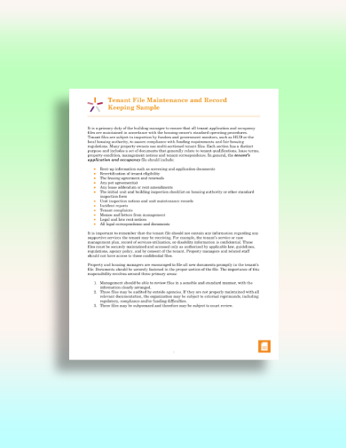 Rental Property Record-Keeping - 5+ Examples, Format, Pdf | Examples