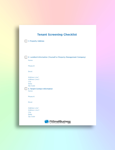 Tenant Screening Checklist - 10+ Examples, Format, Pdf | Examples