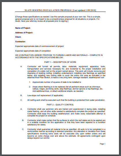 Residential Roofing Contract - 10+ Examples, Format, Pdf | Examples