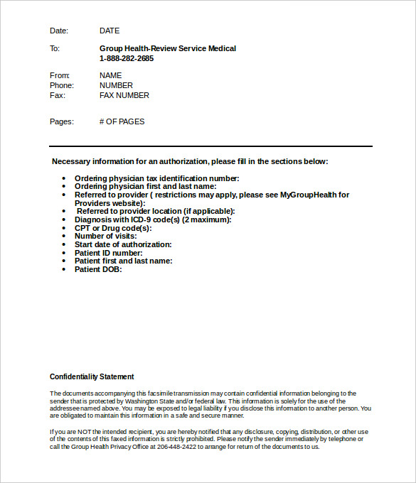 10 Medical Fax Cover Sheet Examples To Download