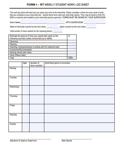 Work Log - 16+ Examples, Format, Pdf | Examples