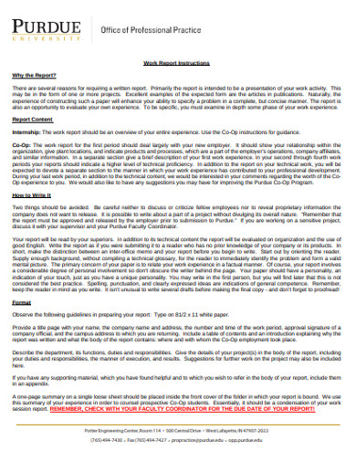 Work Report - 29+ Examples, Format, Pdf | Examples
