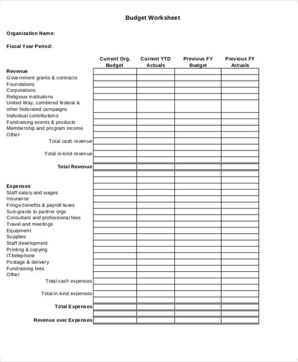 Create Nonprofit Budget 12 Examples Format Google Docs Google