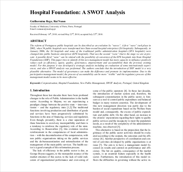 Nursing SWOT Analysis - 10+ Examples, Format, Pdf | Examples