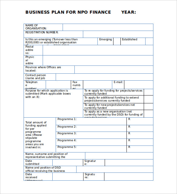 How To Write A Nonprofit Business Plan Examples