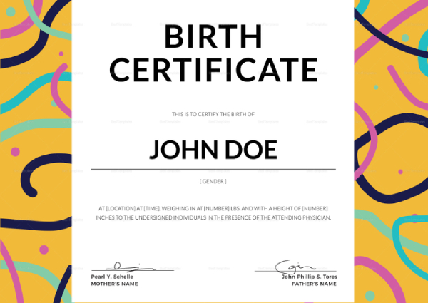 Official Birth Certificate - 10+ Examples, Format, Pdf | Examples
