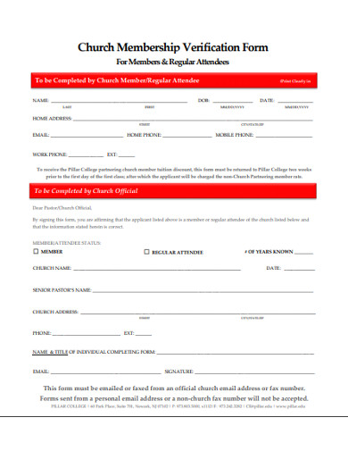 Church Membership Form 13 Examples Format Pdf Examples
