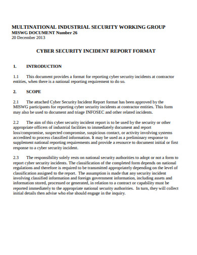 Security Incident Report 16 Examples Format Pdf Examples