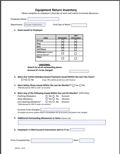 Employee Inventory - 10+ Examples, Format, Pdf | Examples