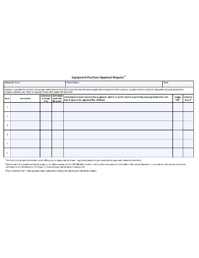Purchase Approval Form - 12+ Examples, Format, Sample | Examples