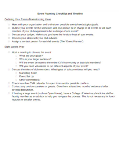 Event Planning Examples - 18+Templates [Download Now] | Examples